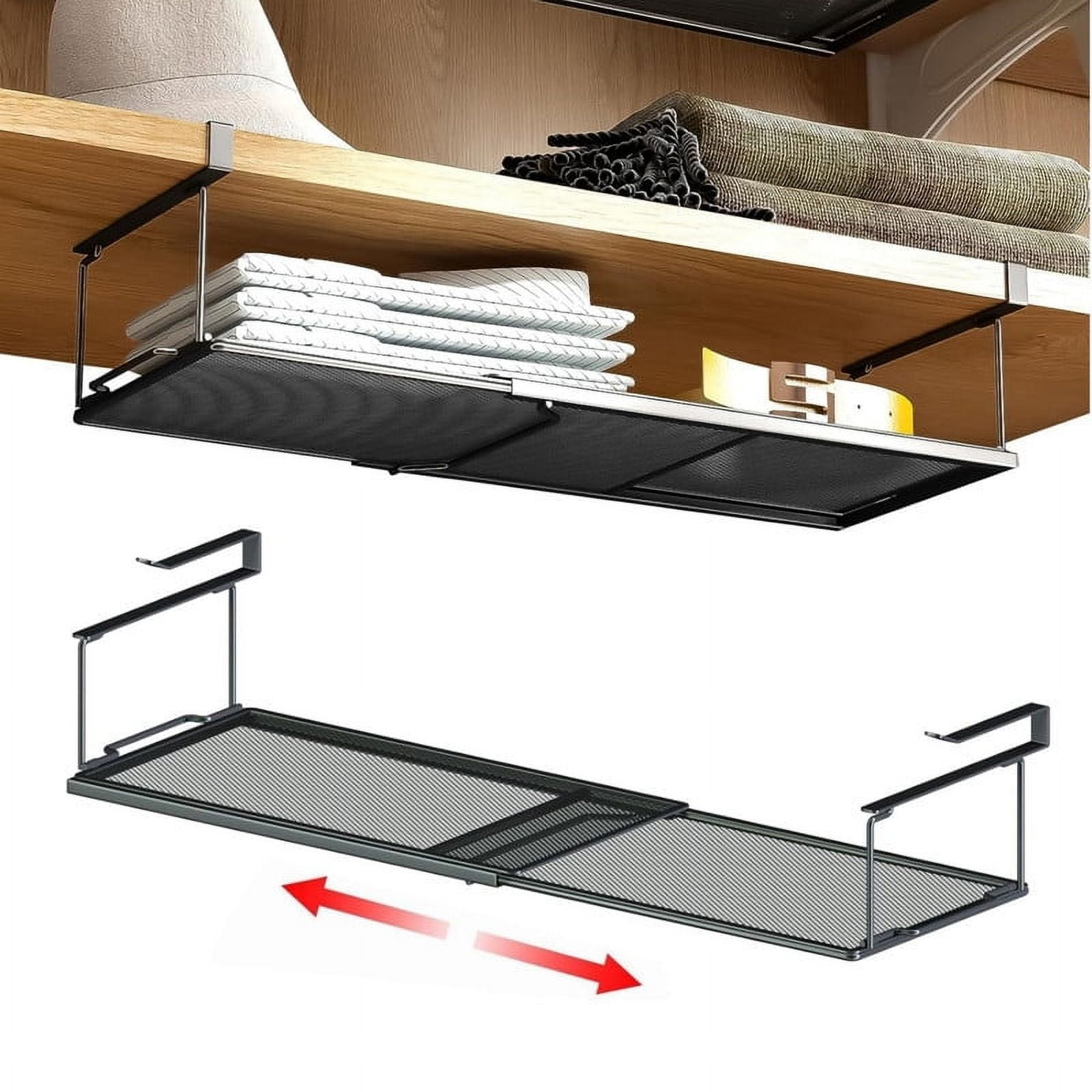 ZVZM Under Cabinet Shelf,Expandable Hanging Kitchen Baskets for Cabinet ...