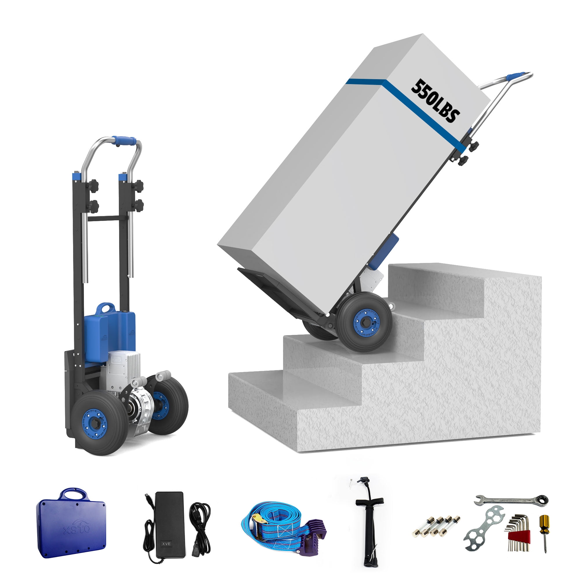 ZW47250 Electric Stair Climbing Hand Trucks Heavy Duty Folding Dolly ...