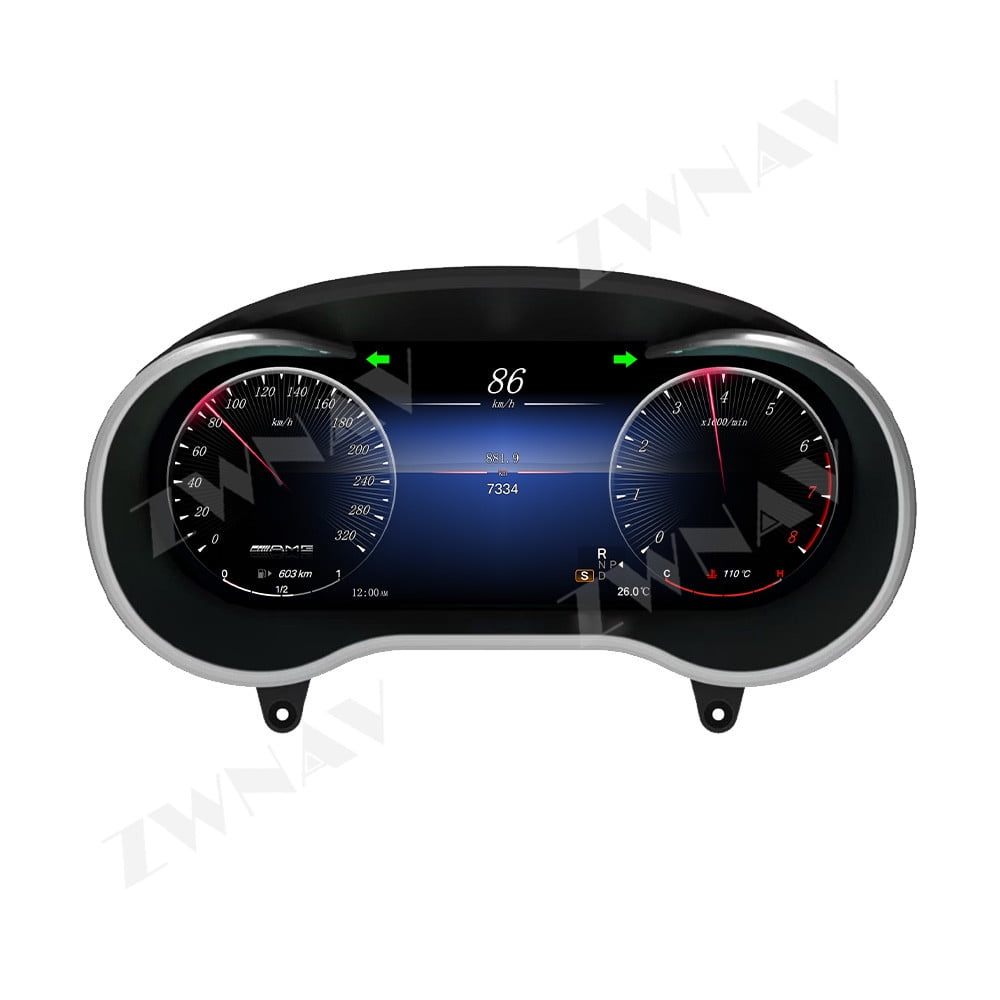 ZWANV 12.3 inch car LCD digital instrument panel instrument cluster ...
