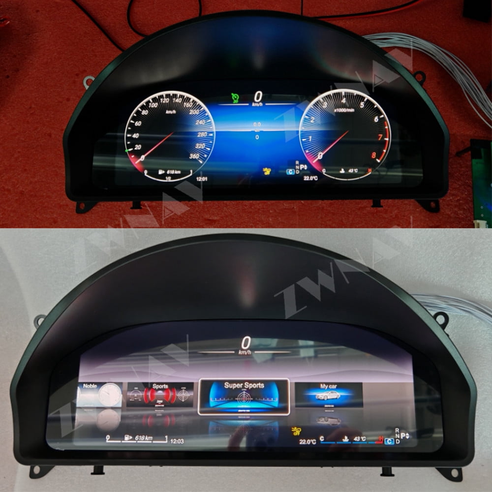 ZWANV 12.3 inch car LCD digital instrument panel instrument cluster ...