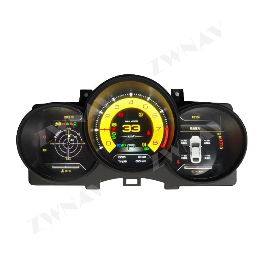 ZWNAV 12.3 inch car LCD digital instrument panel instrument cluster ...