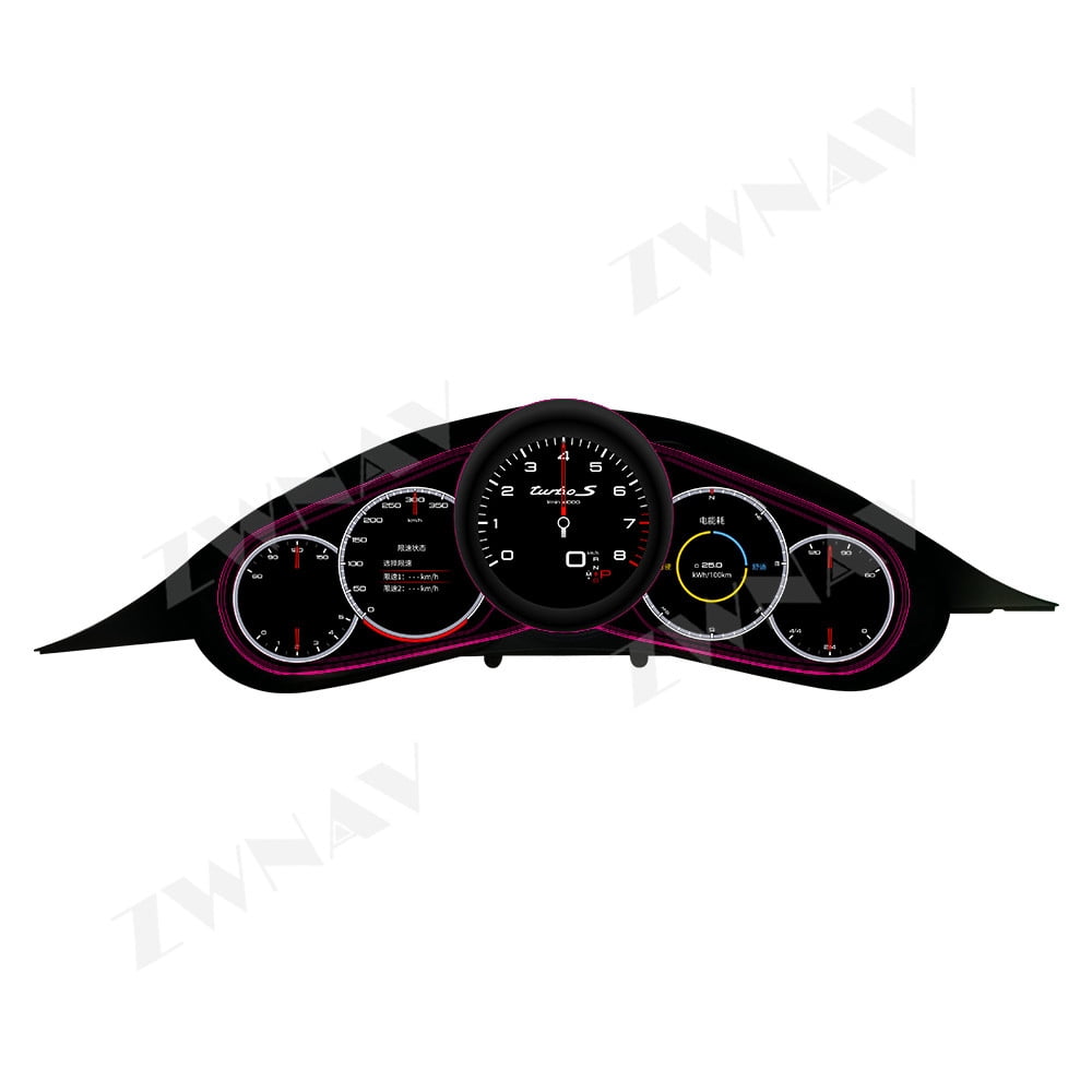 ZWNAV 12.3 inch car LCD digital instrument panel instrument cluster ...