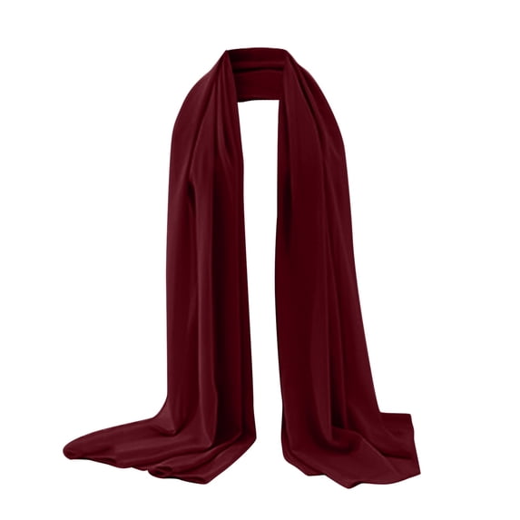 ZWGHEBK Summer Chiffon Scarf for Women Vintage Sheer Long Thin Scarf ...