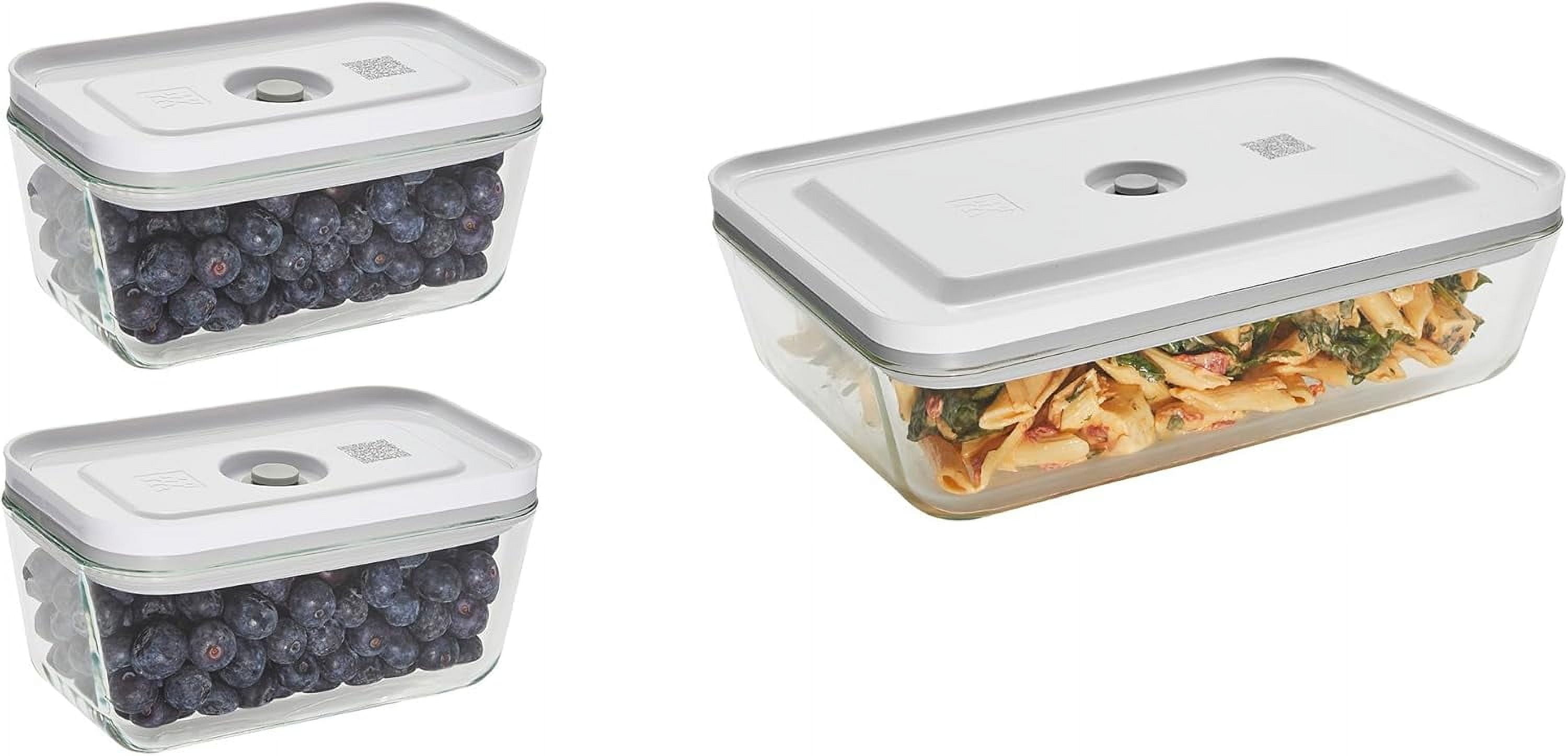 ZWILLING Fresh & Save 3-pc Glass Food Storage Vacuum Containers Meal ...