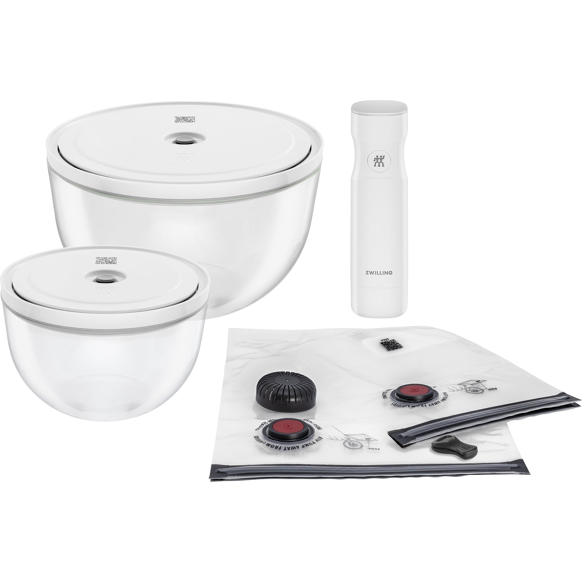 ZWILLING Fresh & Save BOWLS 9-pc Glass Vacuum Bowl Starter Set ...