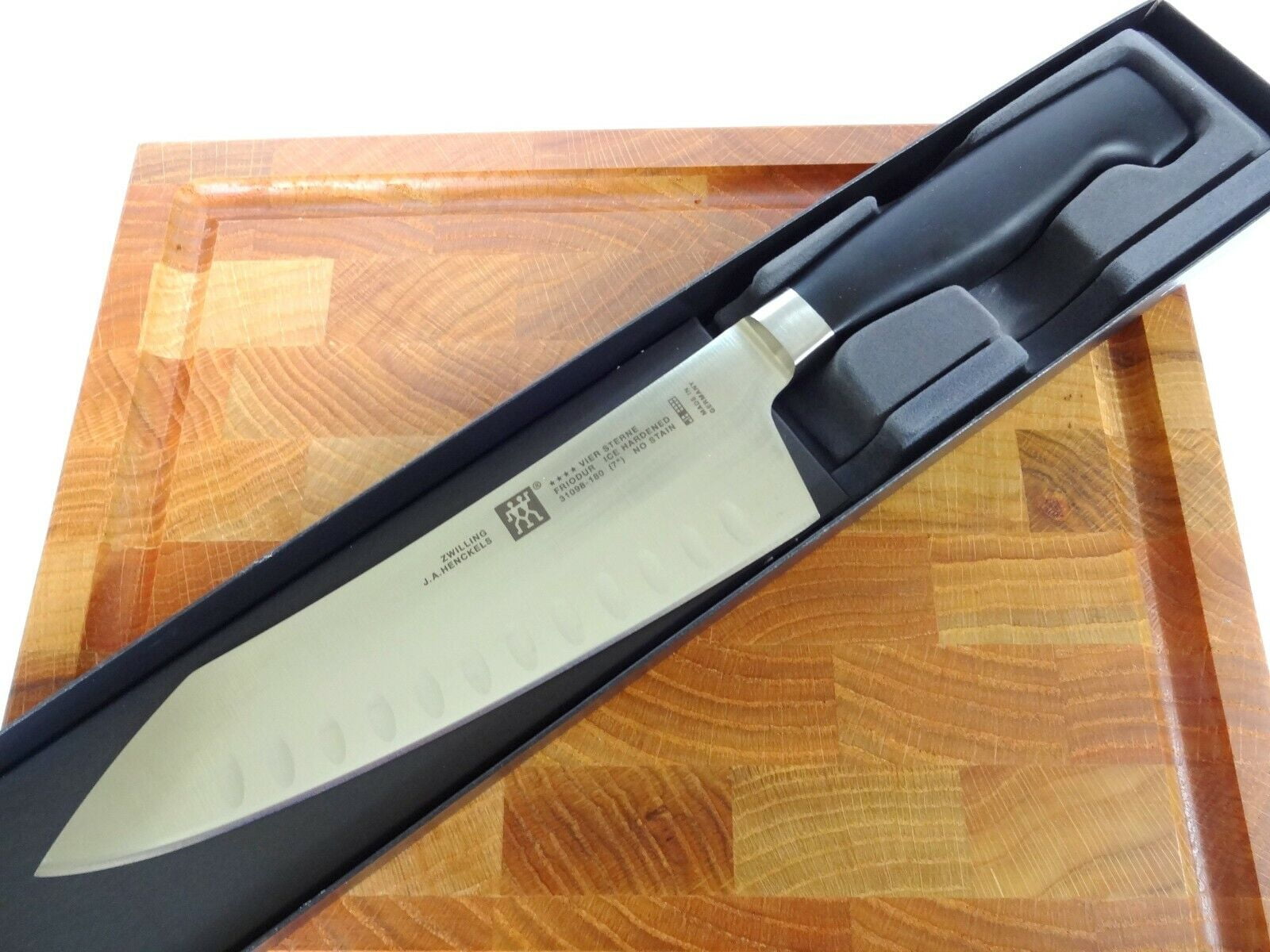 ZWILLING J.A.HENCKELS 4-STAR 7" ROCKING SANTOKU Chopping Knife 31098-180 NEW - Walmart.com