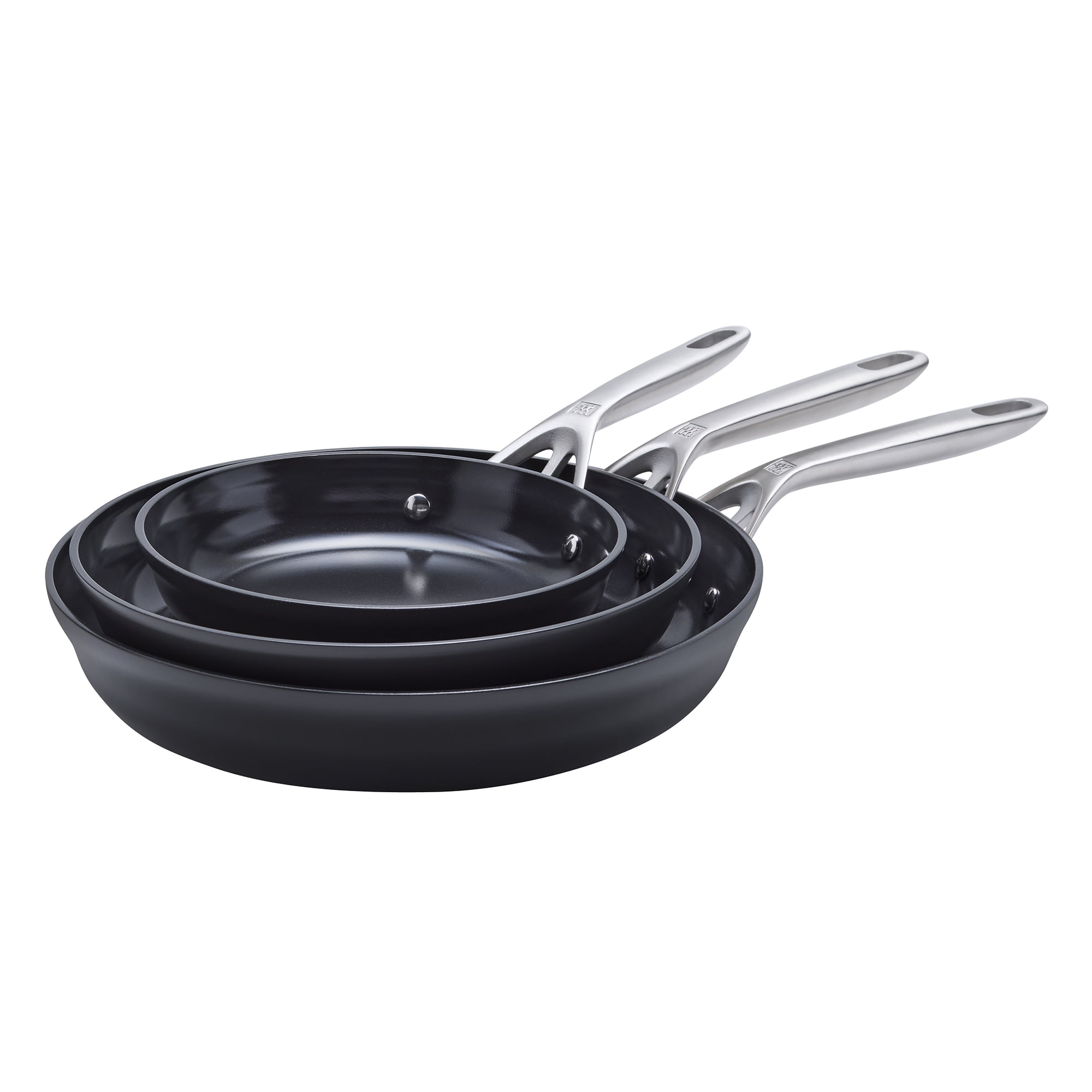 ZWILLING, Fry Pan Set, 3-Piece, Nonstick Hard-Anodized Grey - Walmart.com