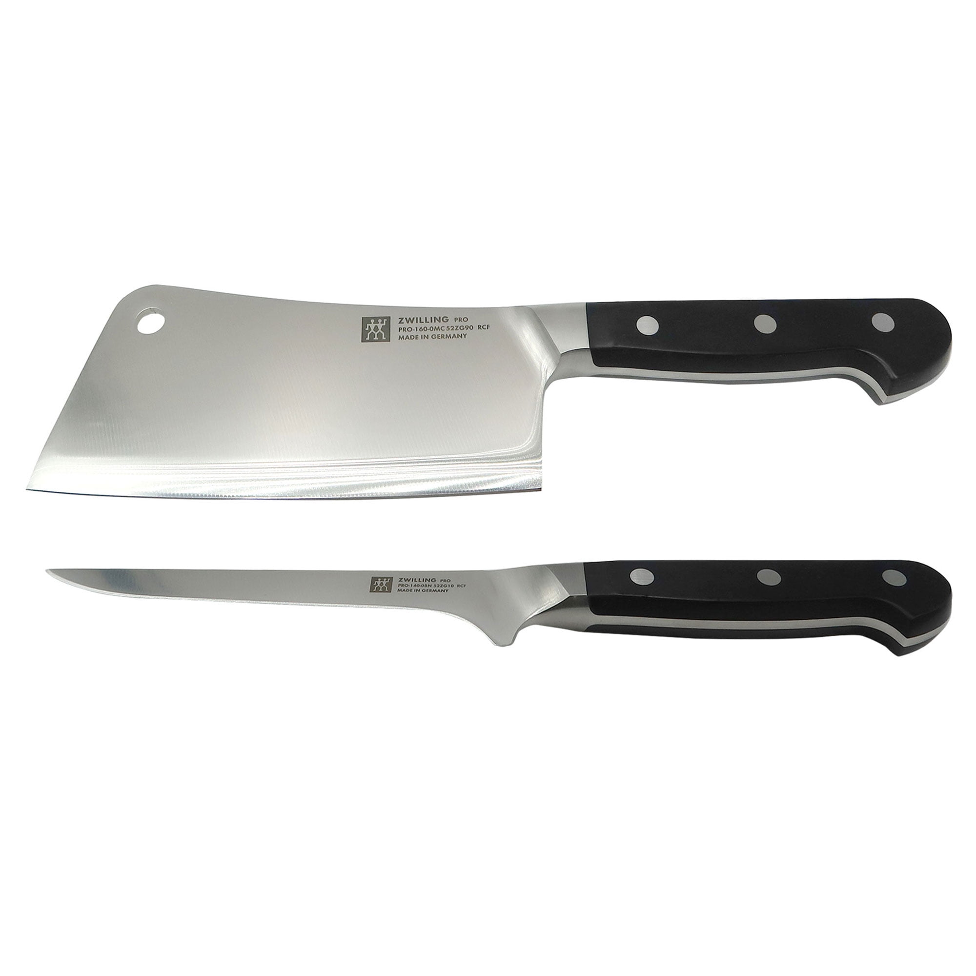 ZWILLING Pro 6" Meat Cleaver with ZWILLING Pro 5.5" Flexible Boning ...