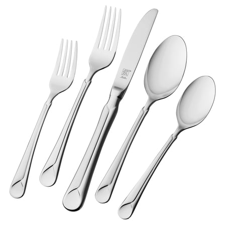 Henckels Madison Square 65pc Beautiful Silverware Set, 18/10 Forged ...