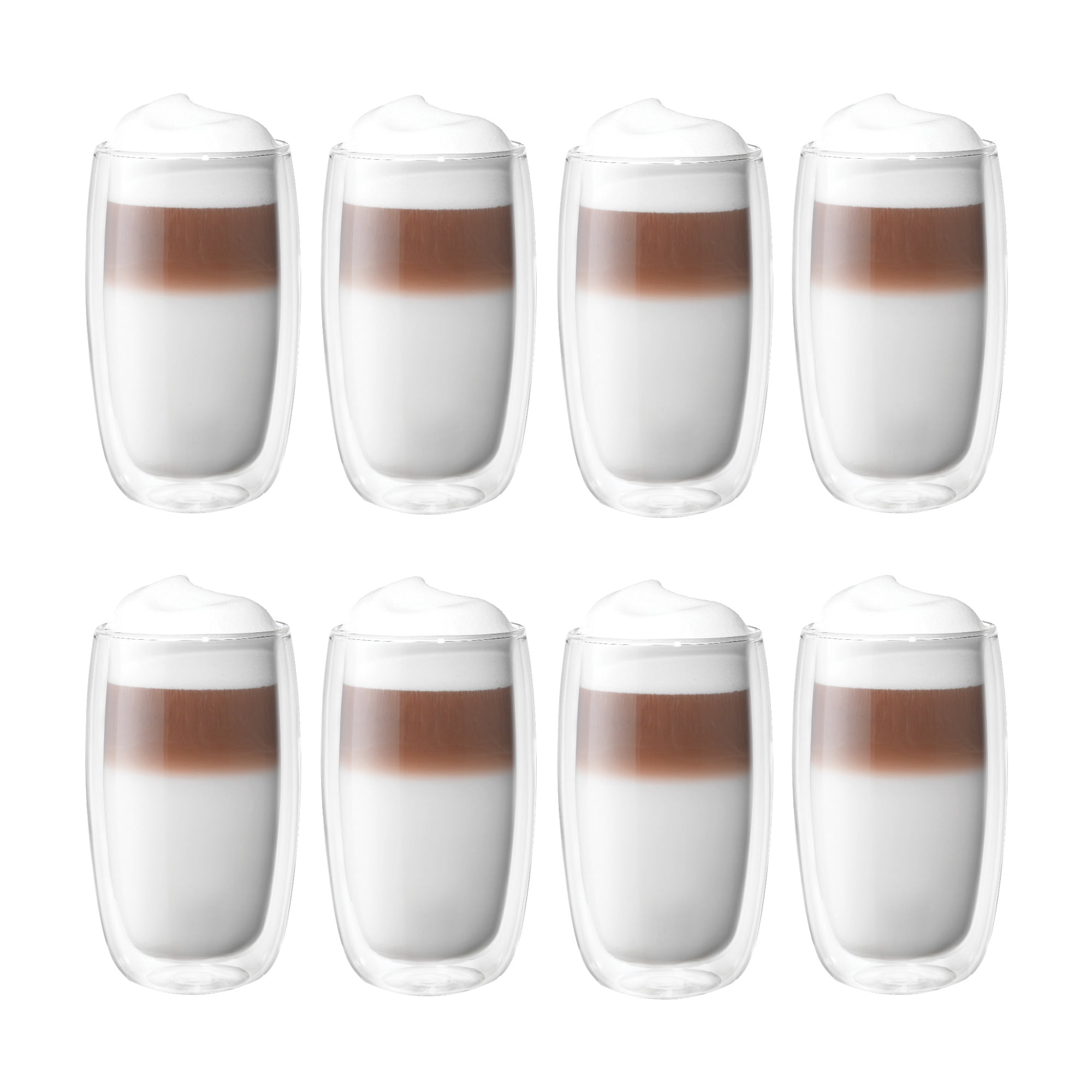 ZWILLING Sorrento 8-pc Double-Wall Glass Latte Cup Set - Walmart.com