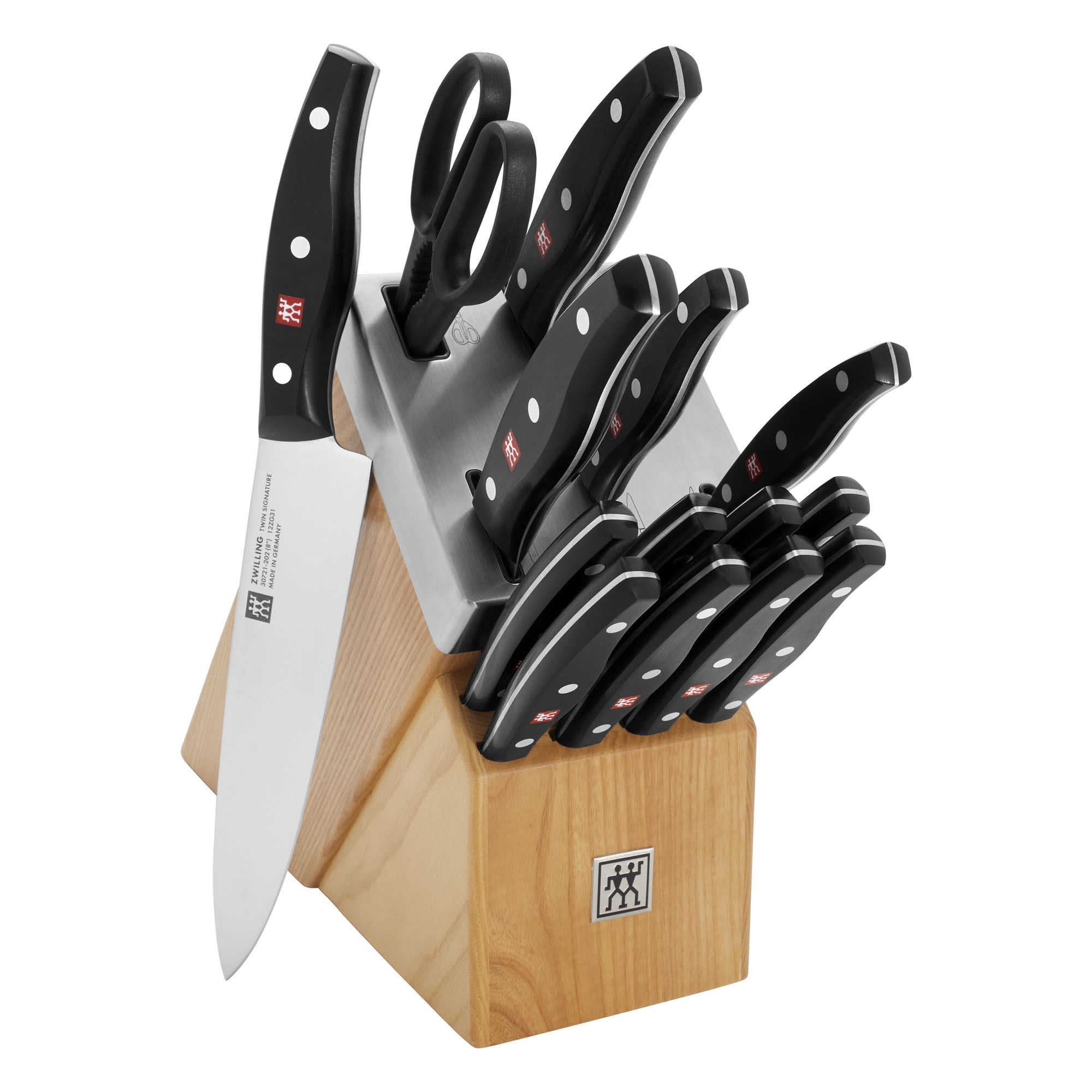 ZWILLING TWIN Signature 15-pc Self-Sharpening Knife Block Set - Natural ...