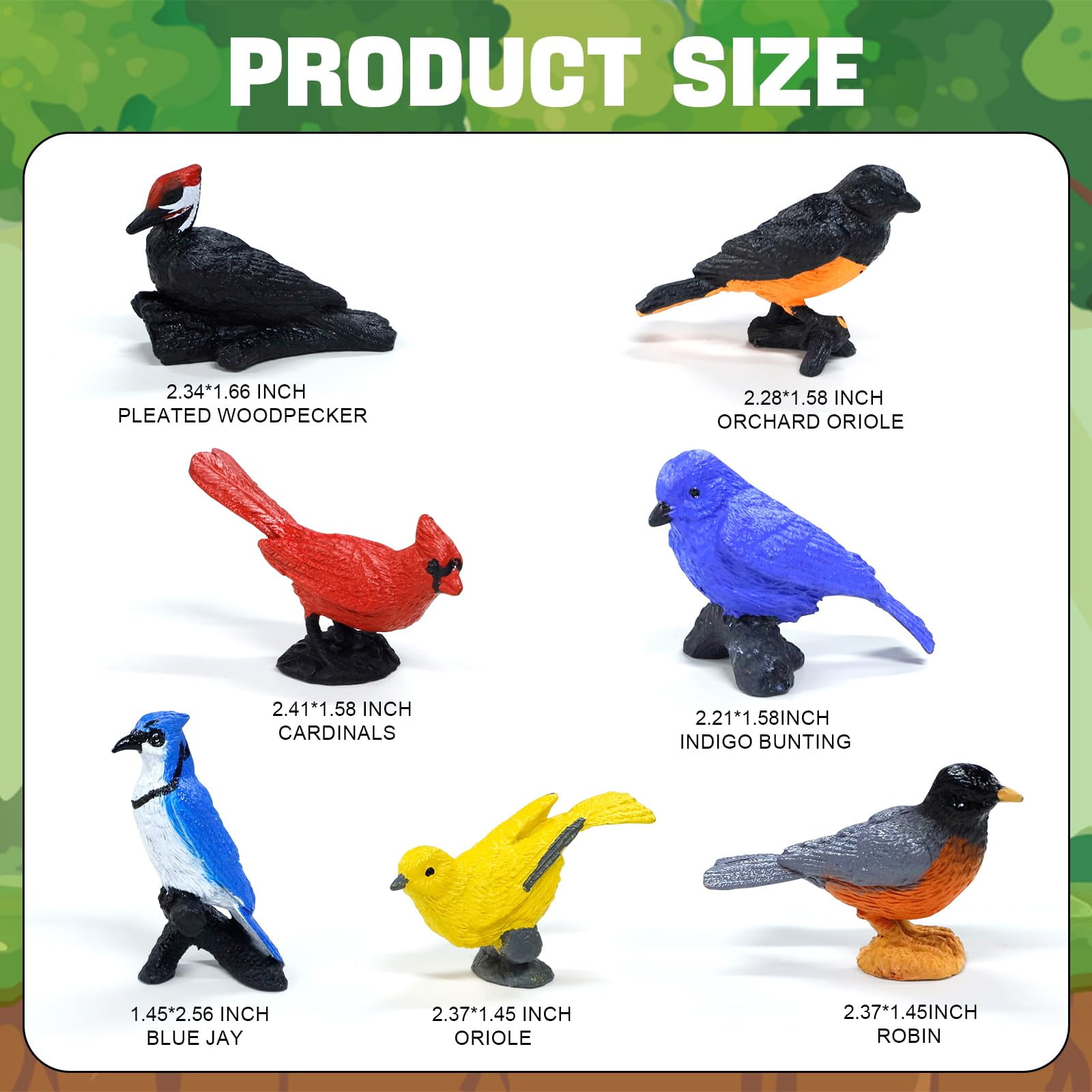 ZWLIYCHN Toy Bird AJH3 Figures Mini Bird Figurines Birds Cupcake Topper ...