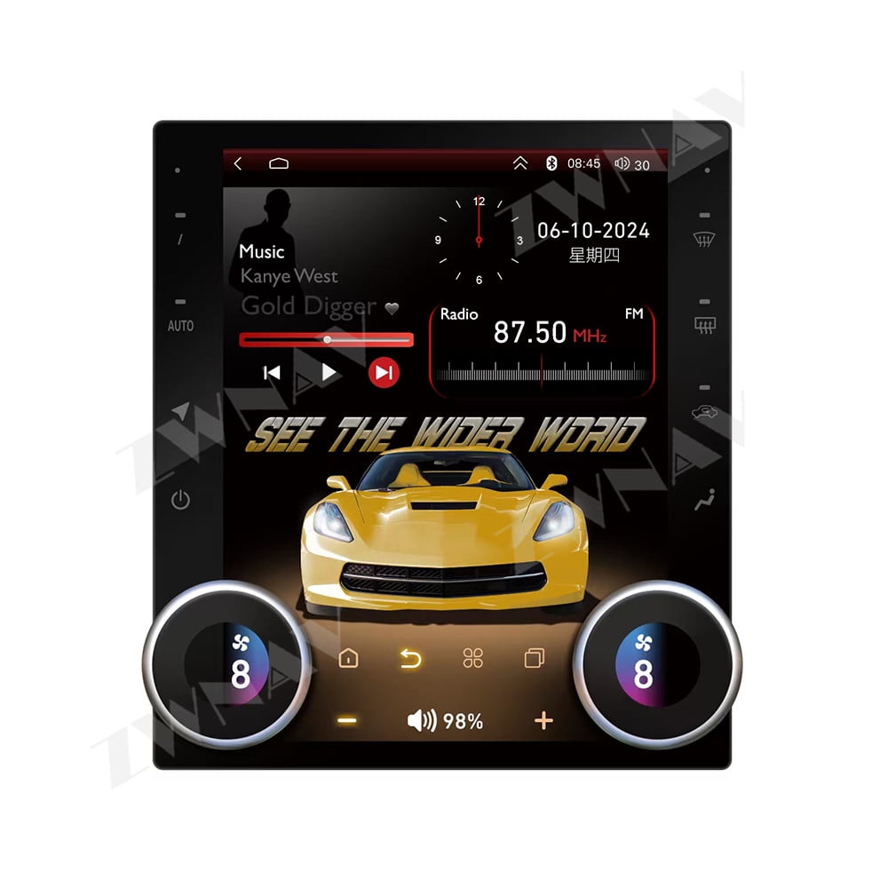 ZWNAV 10.4 Inch Multimedia Player For Corvette C6 2005-2013 Car Radio ...