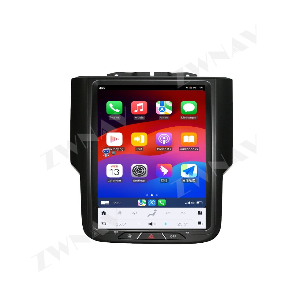 ZWNAV 10.4 inch Tesla style screen car radio player for Dodge Ram 2011 ...