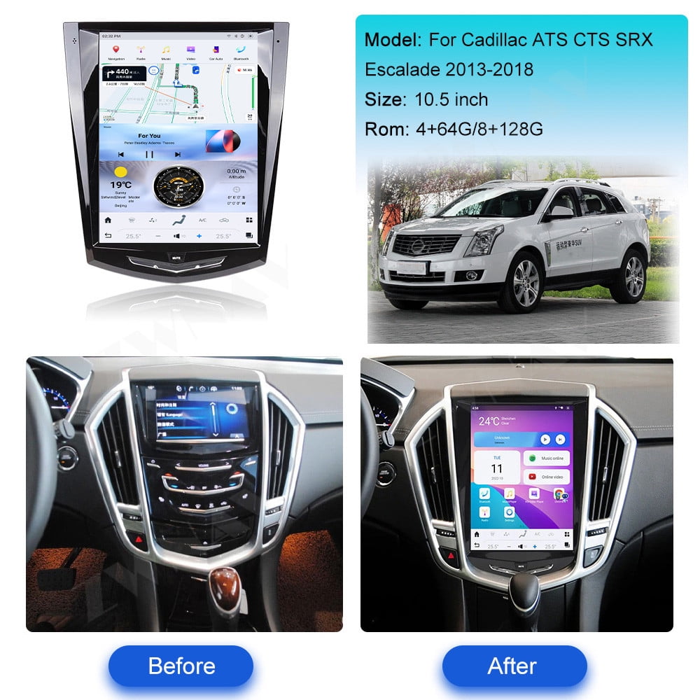 ZWNAV 10.5 Inch Android 11 Car Radio for Cadilac ATS CTS SRX 2013-2018 ...