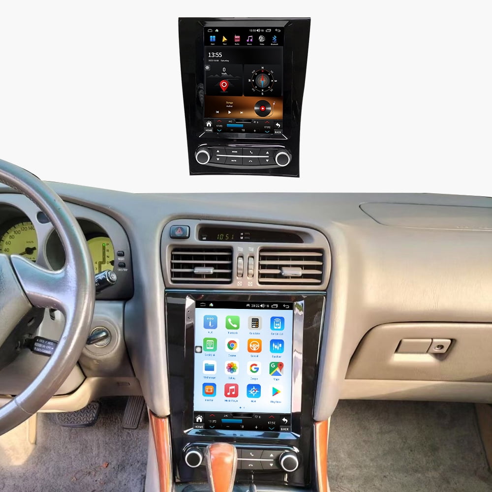 ZWNAV 12.1 inch HD Touch Screen Android 14 Car Radio with CarPlay for ...