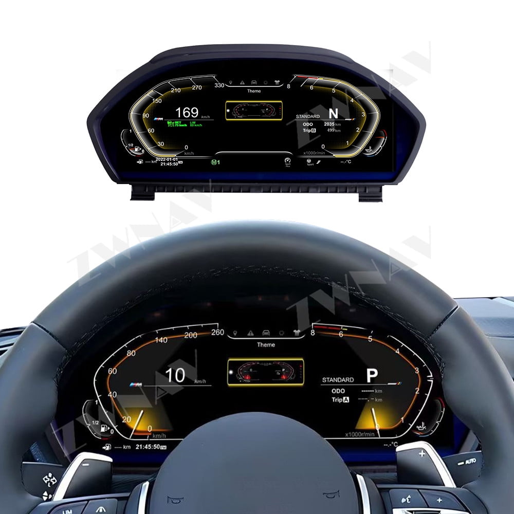 ZWNAV 12.3 inch LCD Instrument Panel Digital Instrument Panel Car ...