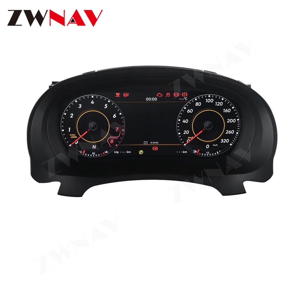 ZWNAV 12.3 inch car LCD digital instrument panel instrument cluster ...
