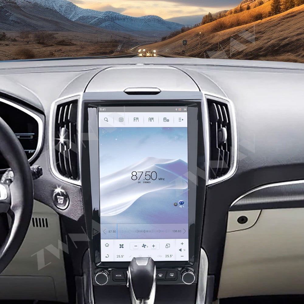 ZWNAV 13.6 inch Tesla style screen car radio player for Ford Edge 2015 ...
