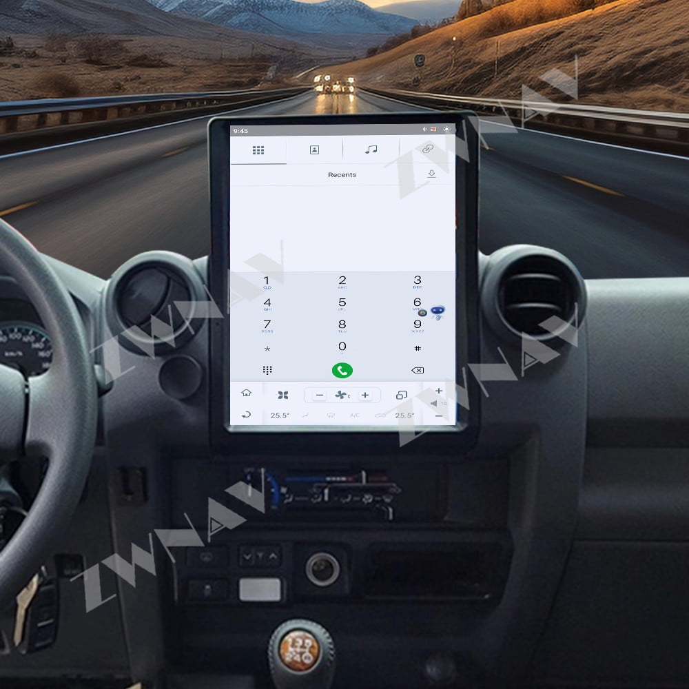 ZWNAV 13 inch Tesla style screen car radio player for Toyota Land ...