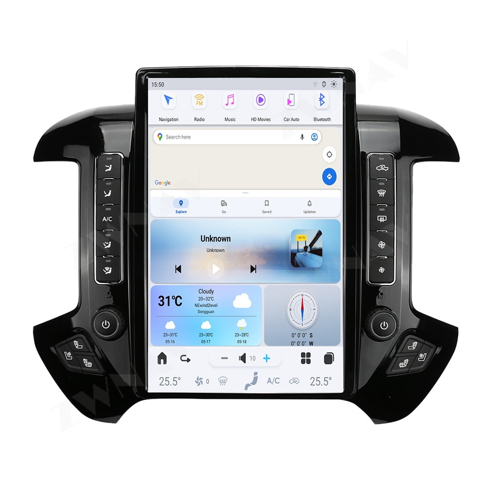 ZWNAV 14.4 Inch Qualcomm Android 13 Car Radio for Chevrolet Silverado ...
