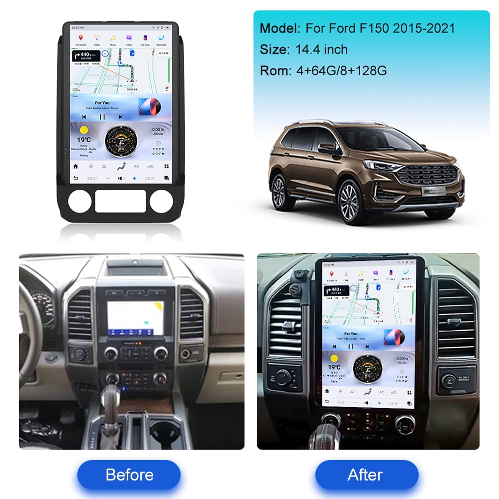 ZWNAV 14.4 inch SYNC3 Car Radio for Ford F150 2015-2021 Stereo ...