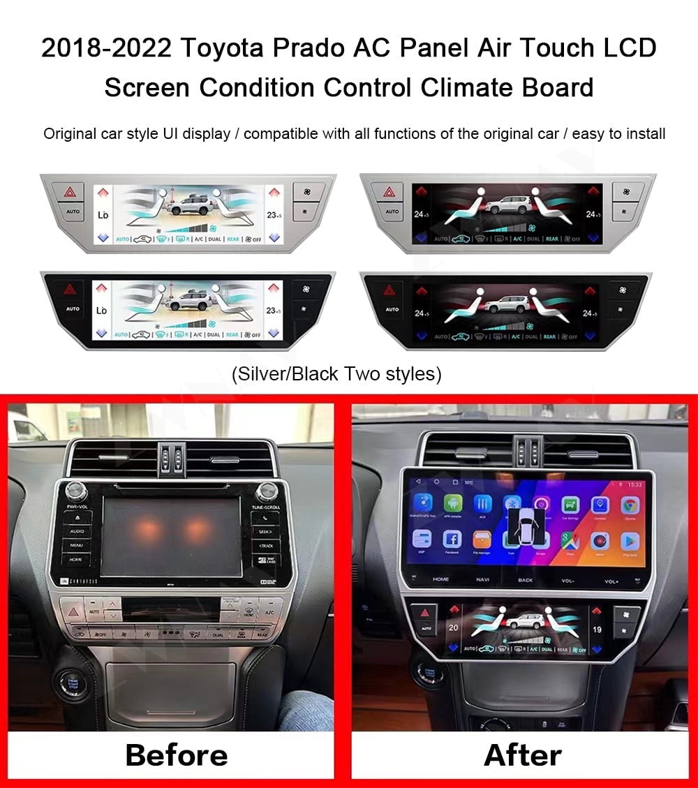 ZWNAV A/C Panel Air Conditioner Climate Control for Toyota Prado 2018 ...