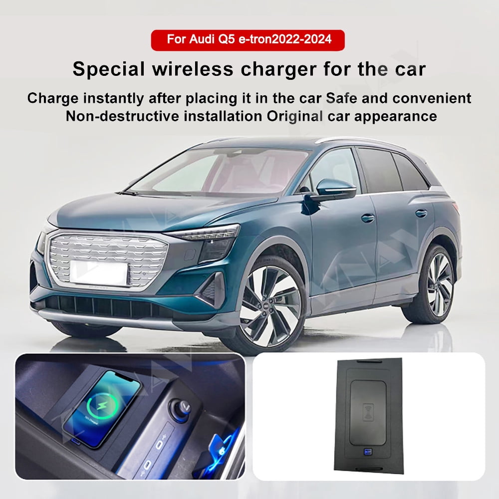ZWNAV AI car Auto wireless charger for Audi Q5 e-tron 2022-2024 ...