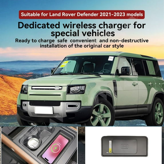 ZWNAV AI car Auto wireless charger for Land Rover Defender 2021-2023 ...