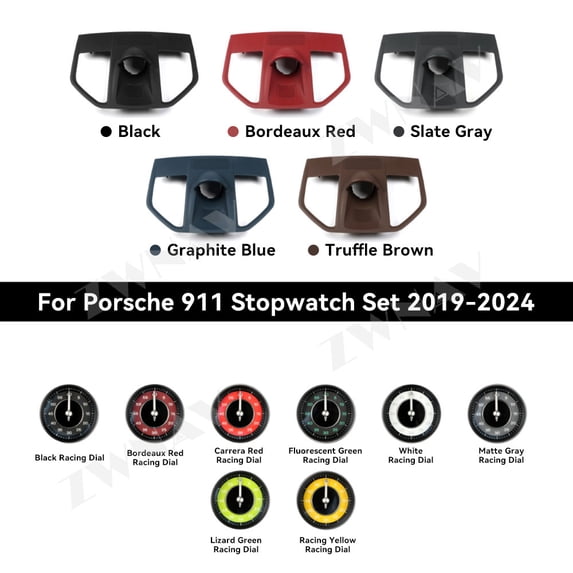 ZWNAV Car Stopwatch For Porsche 911 Stopwatch Set 2019-2024 Interior ...