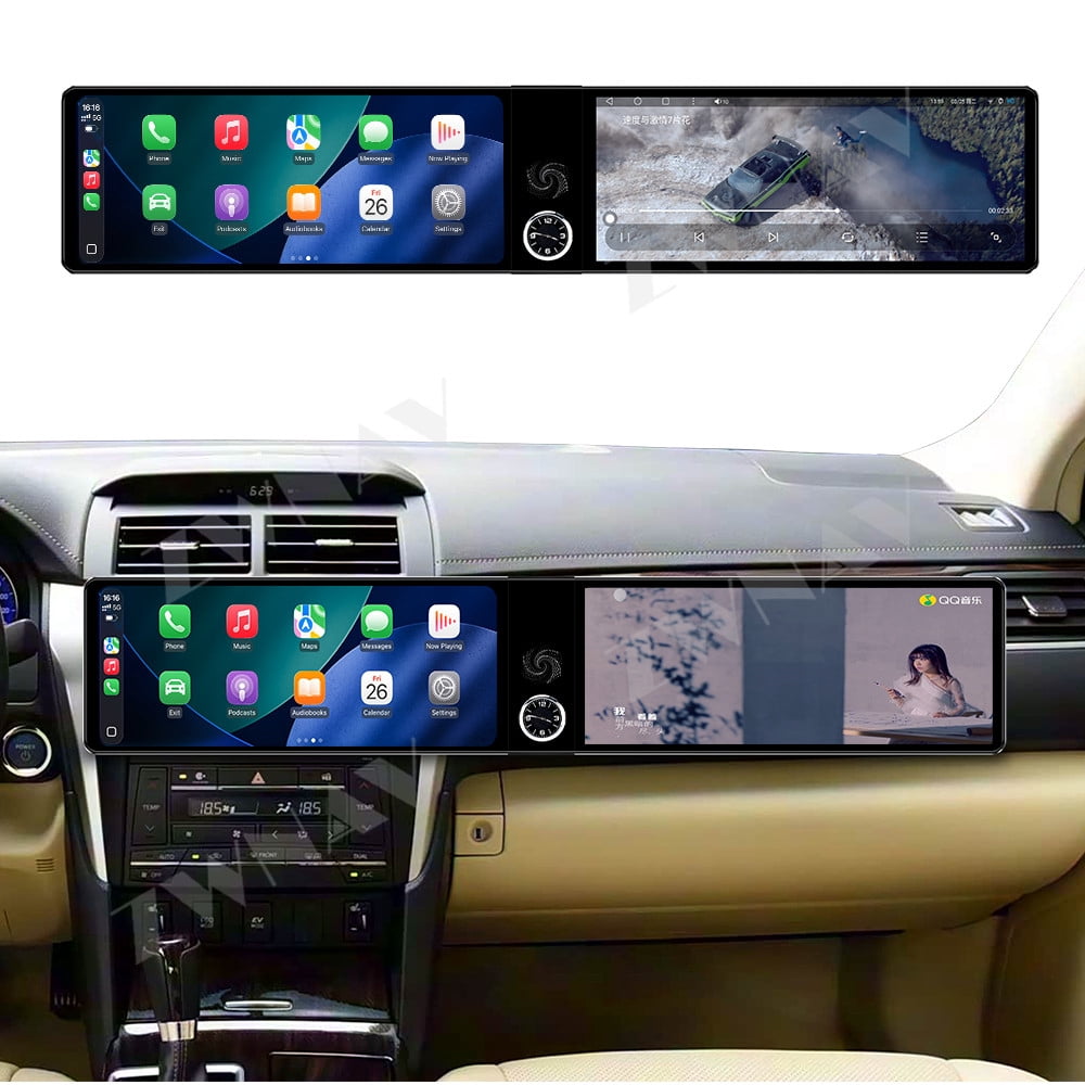 ZWNAV Dual 12.3 inch Screen Car Radio For Toyota Camry 2015-2017 ...