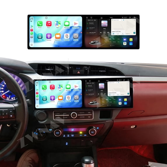 ZWNAV Dual 9.1 inch Screen Car Radio For Toyota Hilux 2017-2022 Android ...