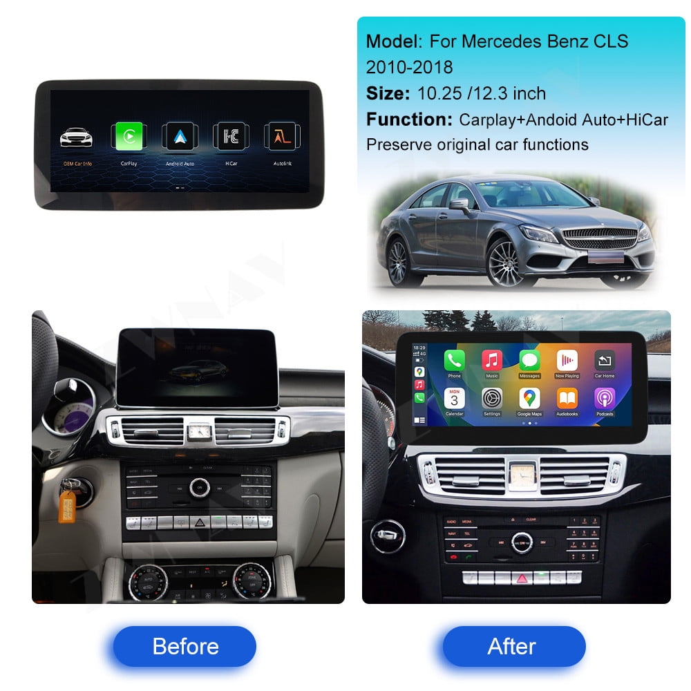 ZWNAV Ultra Narrow 10.25 inch 1920 * 720 Car Radio for Mercedes Benz ...