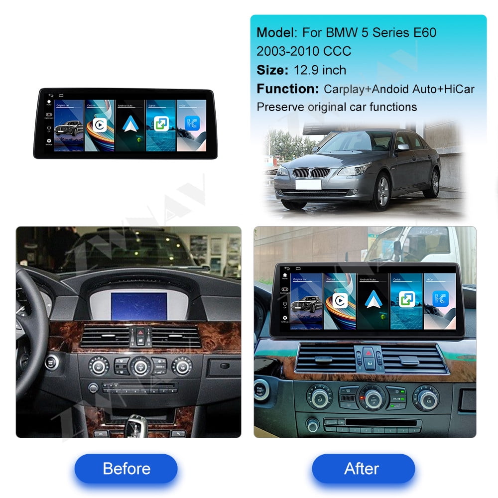 ZWNAV Upgrade 12.9 Inch Car Radio Linux For BMW 5 Series（E60）CCC 2003 ...
