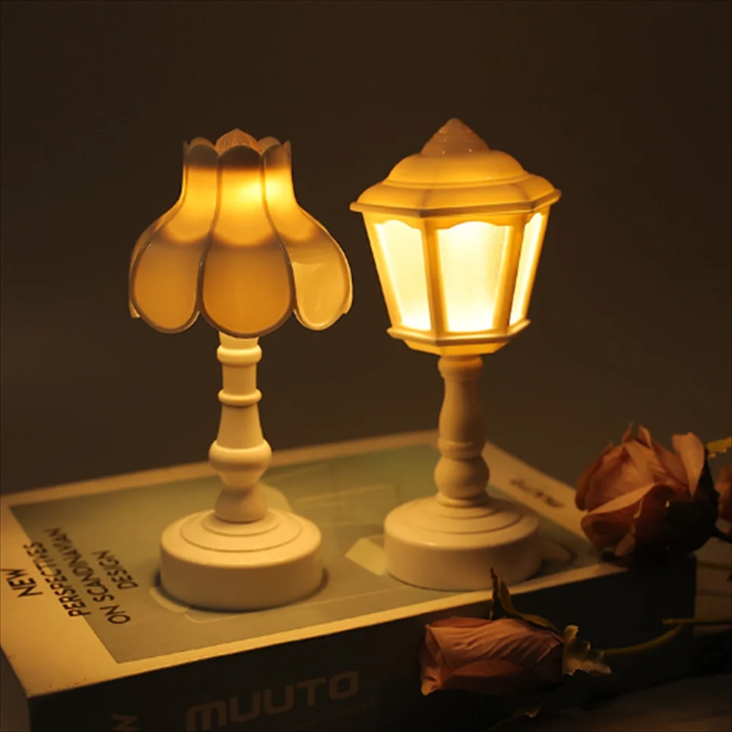 ZWP 2025 Vintage Mini Book Light Small Retro Table Lamp Portable ...