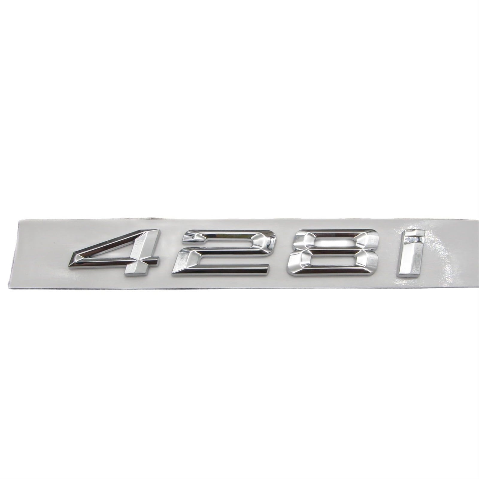 ZWQ Chrome Shiny Silver ABS Number Letters Word Car Trunk Badge Emblem ...