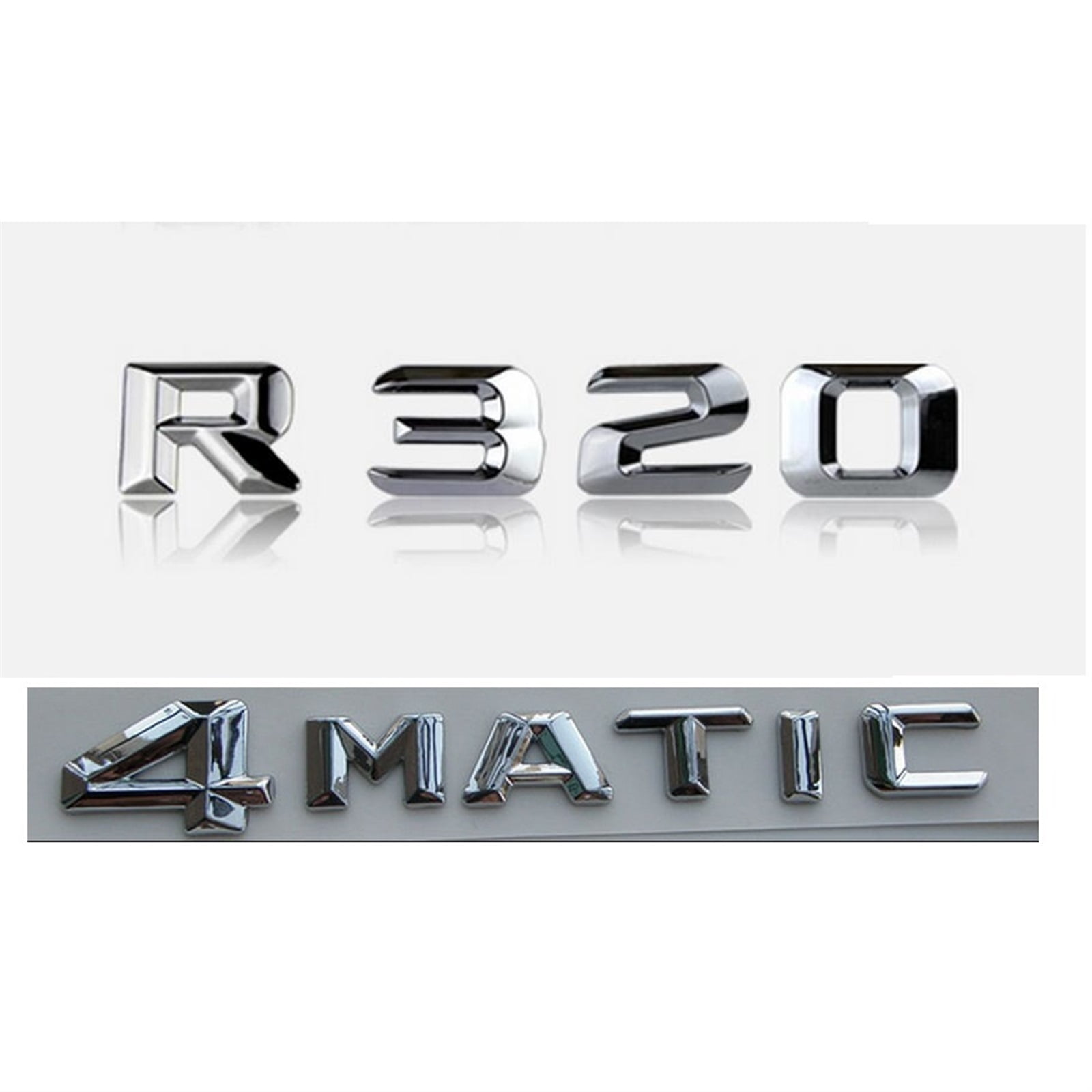 ZWQ Chrome " R 320 4 MATIC " Car Trunk Rear Letters Words Badge Emblem ...