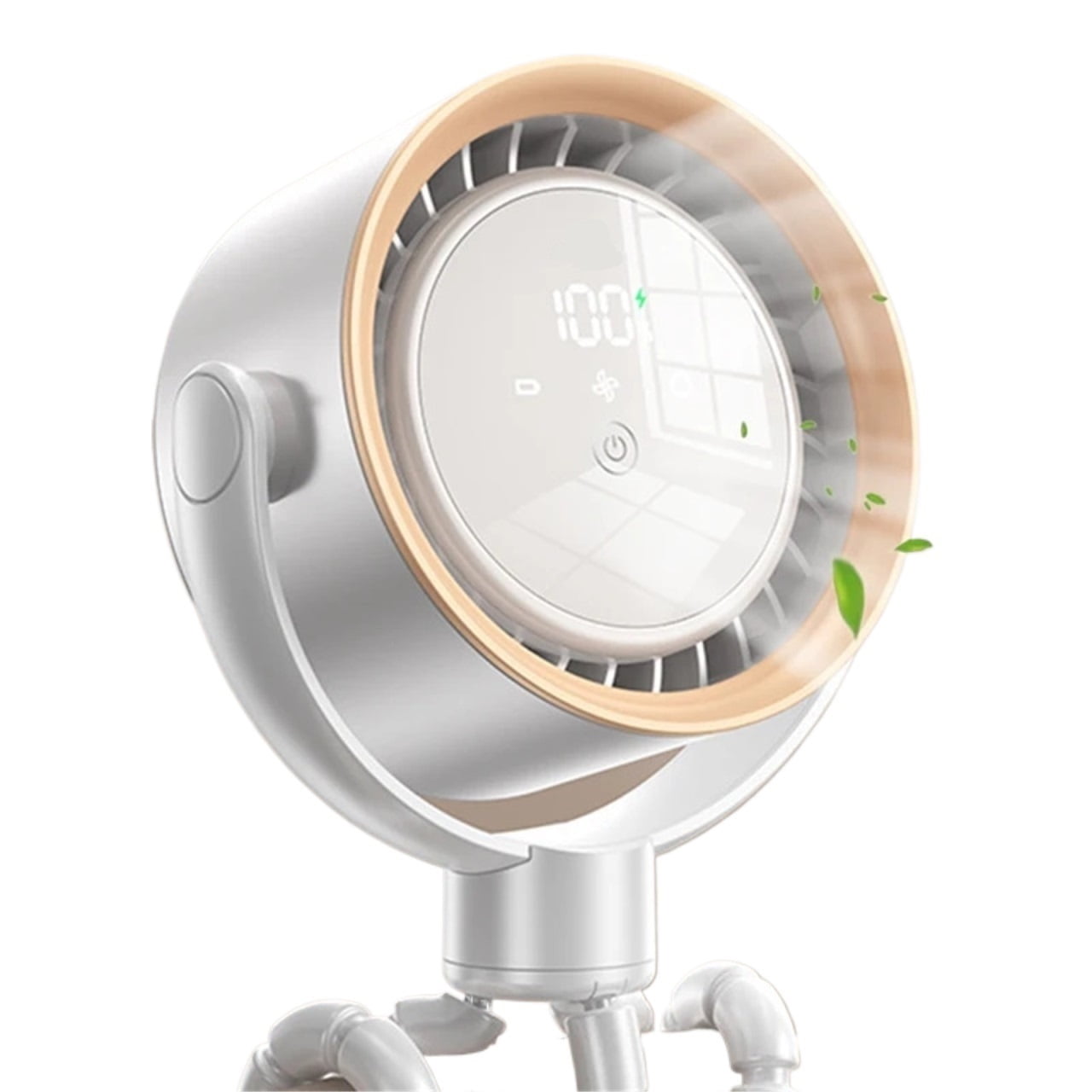 ZWQ Rechargeable Portable Clip On Fan,LED Display, 360°Rotate Personal ...