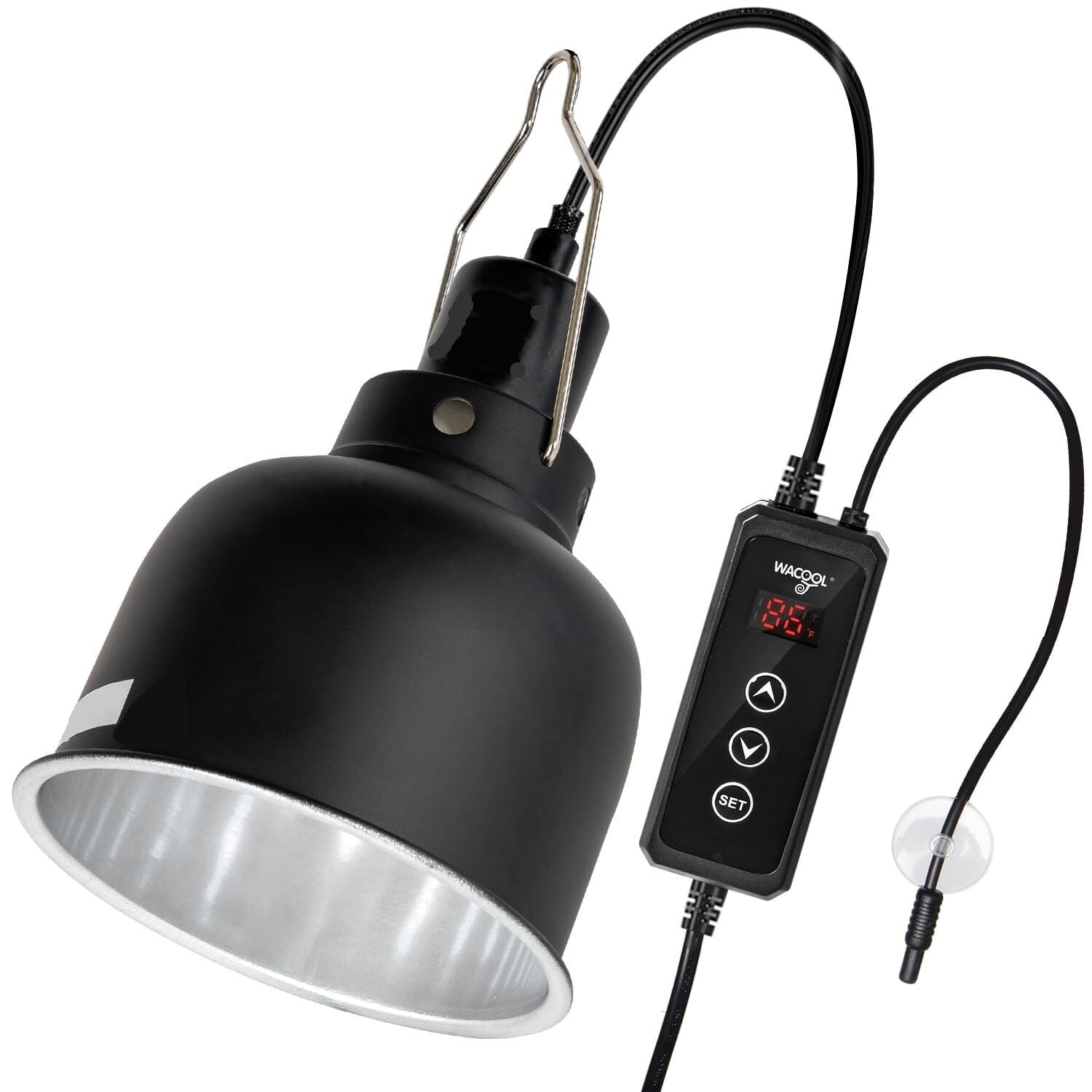 ZWQ Reptile Light Fixture with Dimming Thermostat, Deep Dome Reptile ...