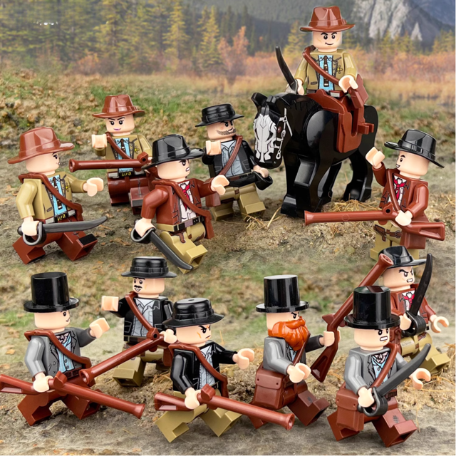 ZWVKLN Cowboys and Bandits Of The Wild West Minifigure Set With ...
