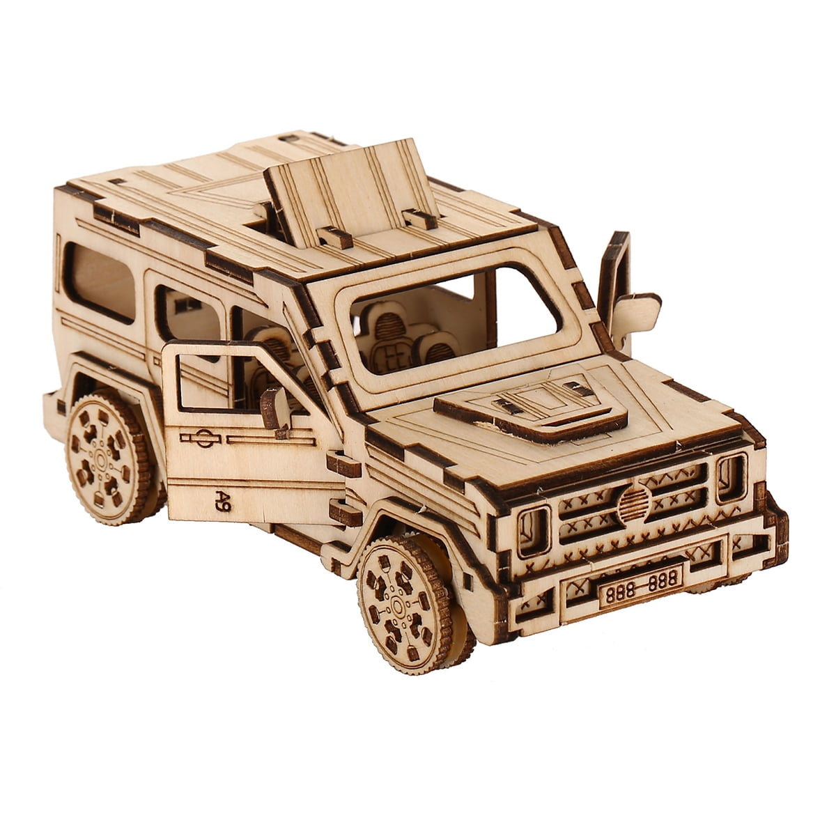 ZWVKLN SUV 3D Car Wooden Puzzle, Scale Model,DIY Model Kit, Handcraft ...