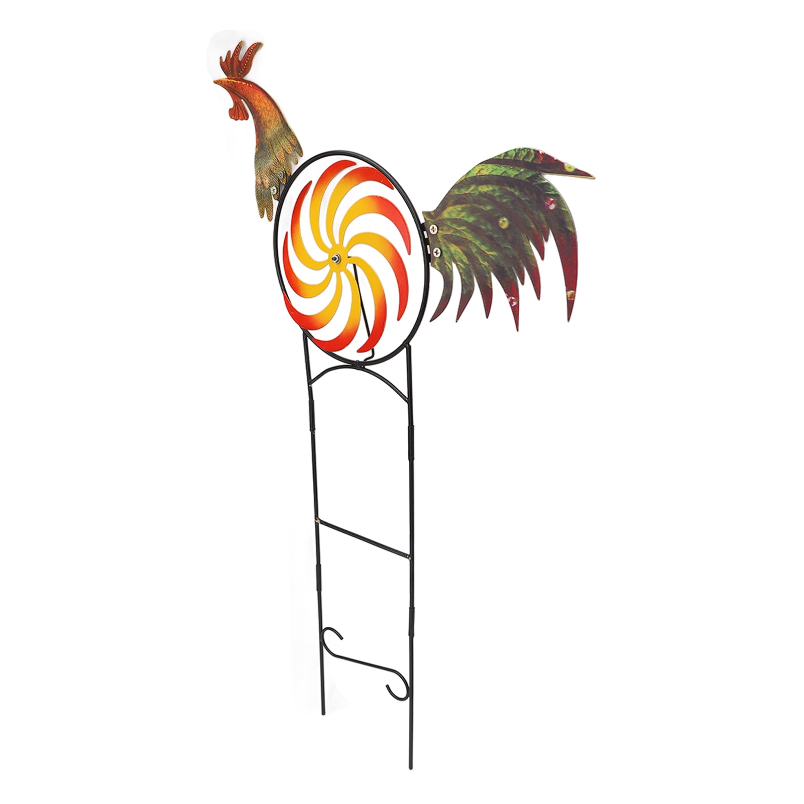 ZX Rooster Wind Spinner Metal Iron Windmill Decorative Cock Wind ...