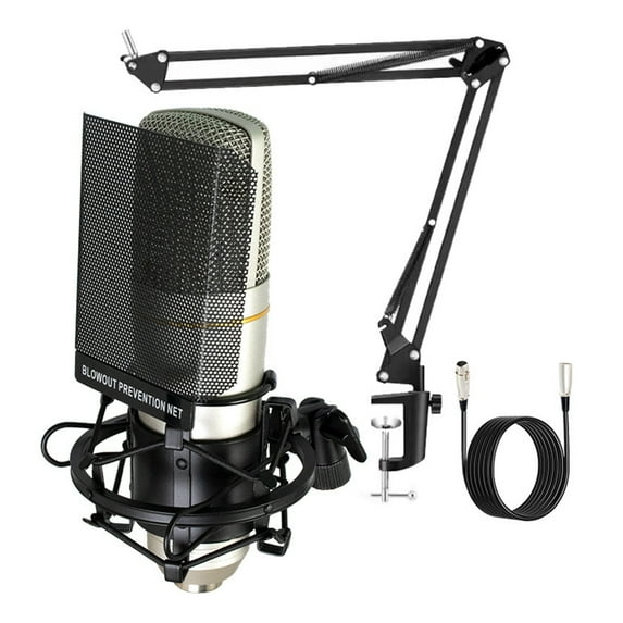 ZX89 Microphone Sound Card Computer Live Broadcast Microphone 48V Large ...