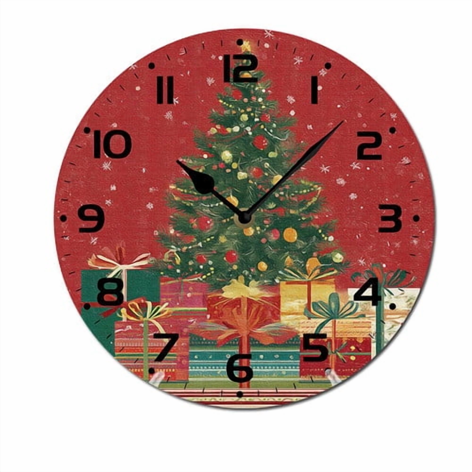 ZXCXRQFa Desk Clocks Xmas Trees Seasonal Winter Holiday Clock Home ...