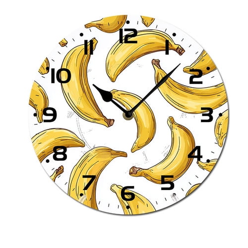 ZXCXRQFa Home Clocks Banana Pattern Fruit Home Decorative Haning Clock ...