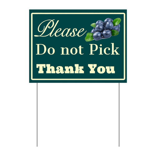 ZXCXRQFa Please Do Not Pick Blueberry Yard Sign With Stake,Private ...