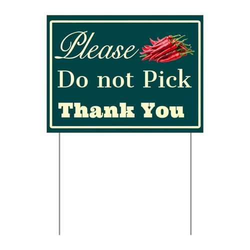 ZXCXRQFa Please Do Not Pick Chilli Yard Sign With Stake,Private ...