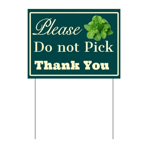 ZXCXRQFa Please Do Not Pick Mint Yard Sign With Stake,Private Property ...