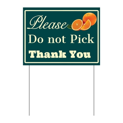 ZXCXRQFa Please Do Not Pick Orange Yard Sign With Stake,Private ...