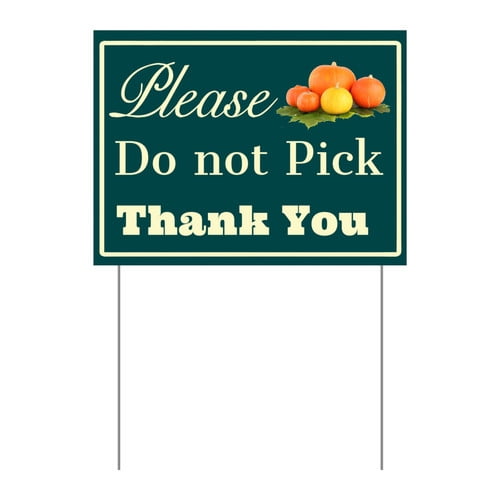 ZXCXRQFa Please Do Not Pick Pumpkin Yard Sign With Stake,Private ...